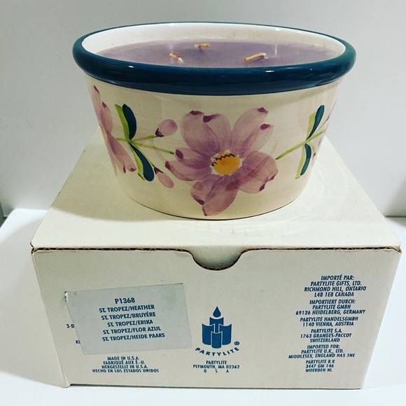 PartyLite | Accents | Partylite Retired St Tropez 3 Wick In Ceramic ...